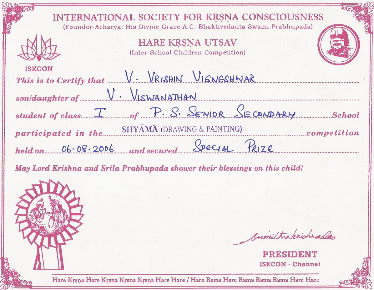 Vrishin-2006-08-06-Certificate-Iskcon-ArtCompetition-Vrishin ...